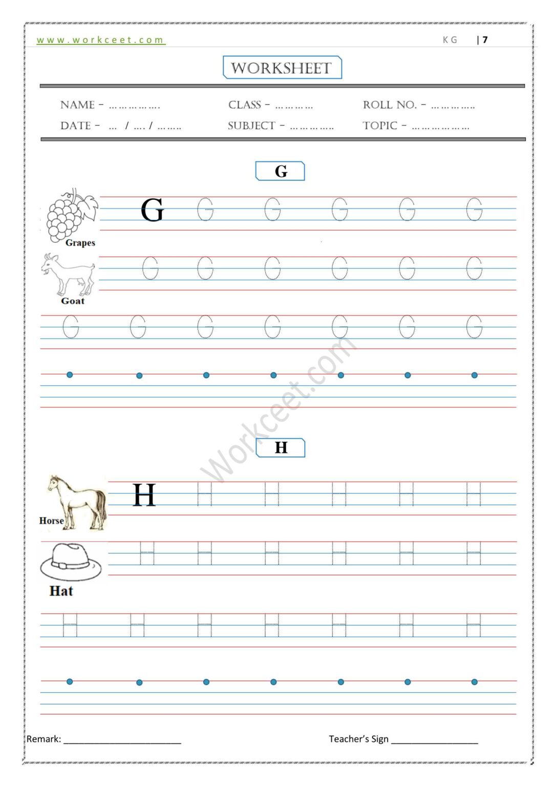 Download PDF Traceable Worksheet English- Alphabets A to Z
