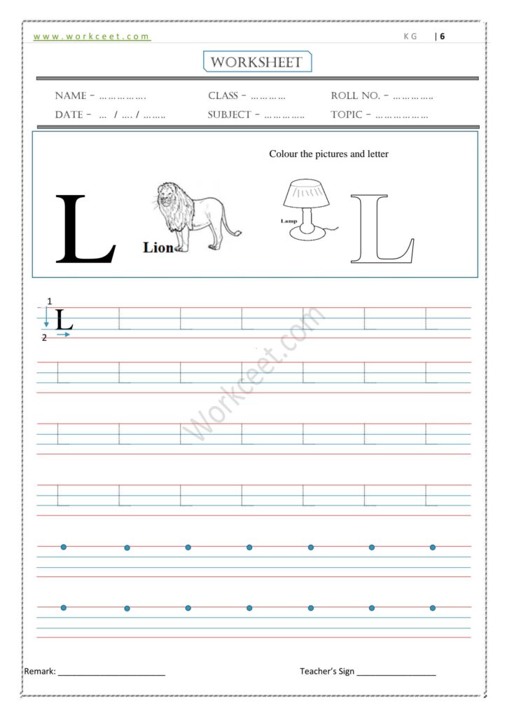 Download PDF Traceable Worksheet English- Alphabets A to Z