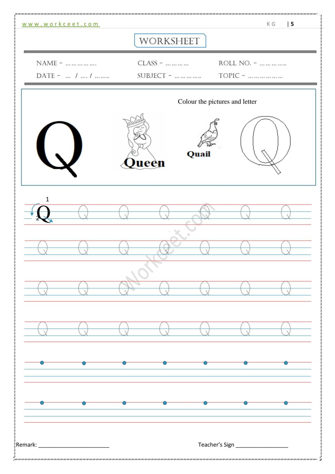 Download PDF Traceable Worksheet English- Alphabets A to Z