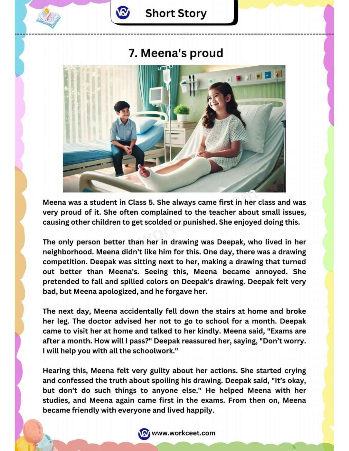 Short Stories in Englsih on Moral Values Download PDF, withPictures